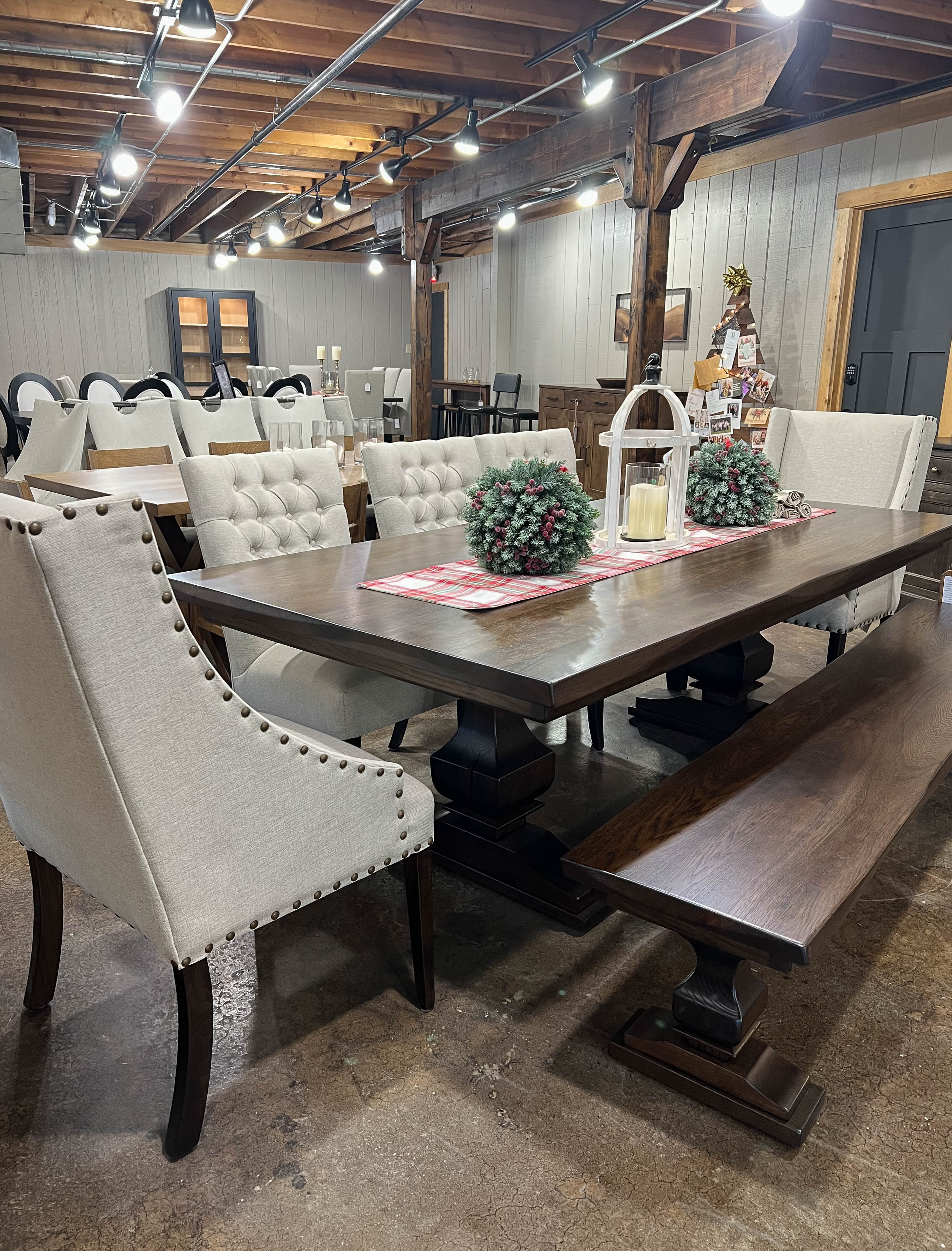 |#118| HICKORY ANCHOR TABLE & BENCH – Element Furniture