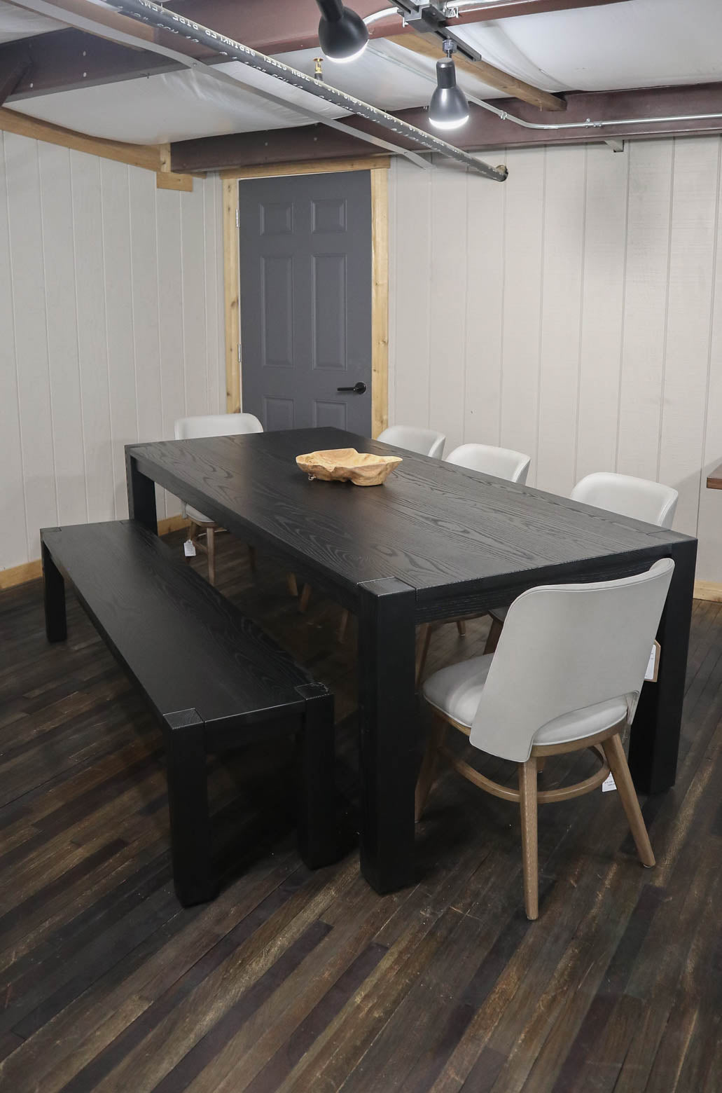 |#153| ASH FLUSH LEG TABLE & BENCH – Element Furniture