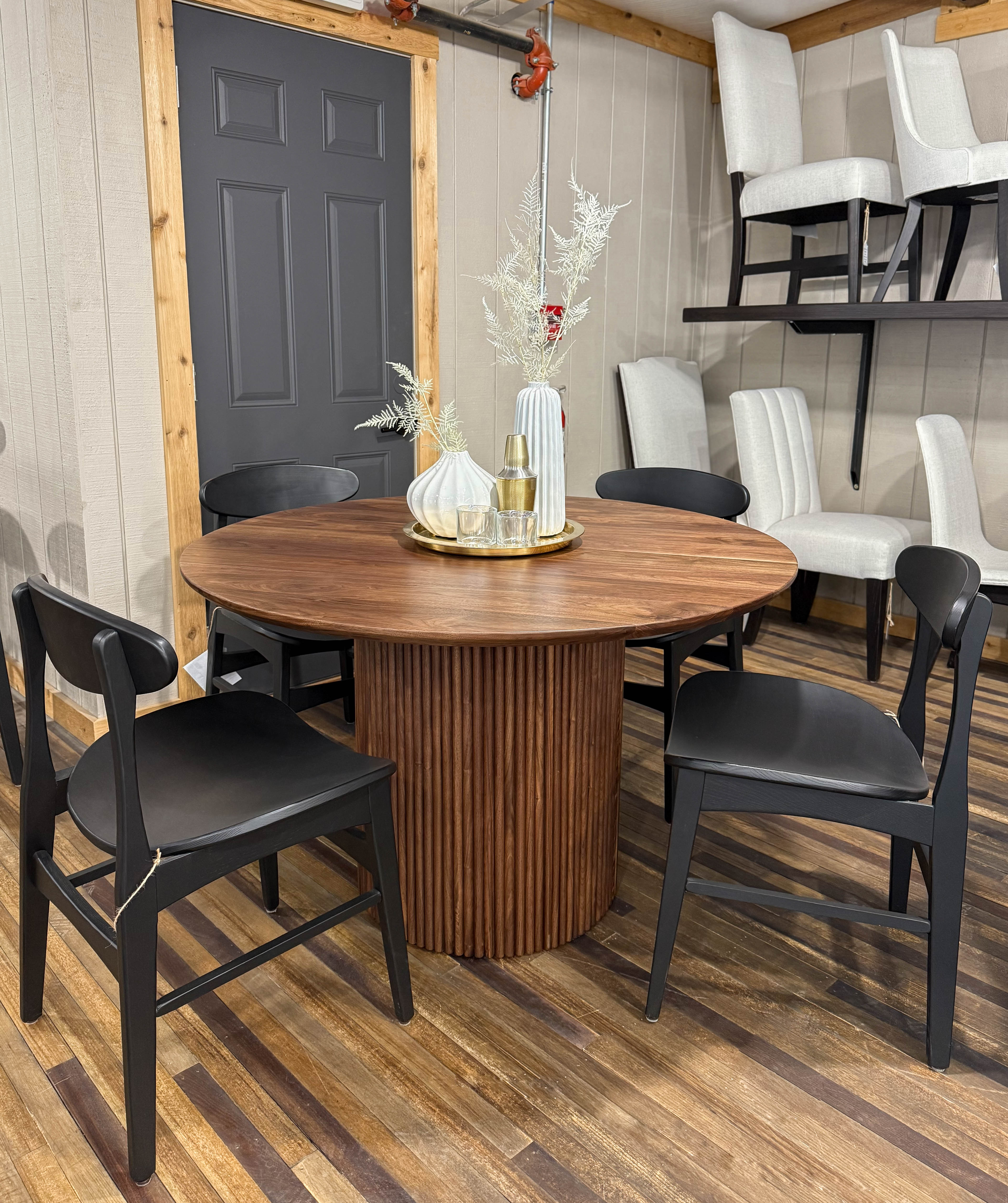 |#165| WALNUT REEDED TABLE – Element Furniture