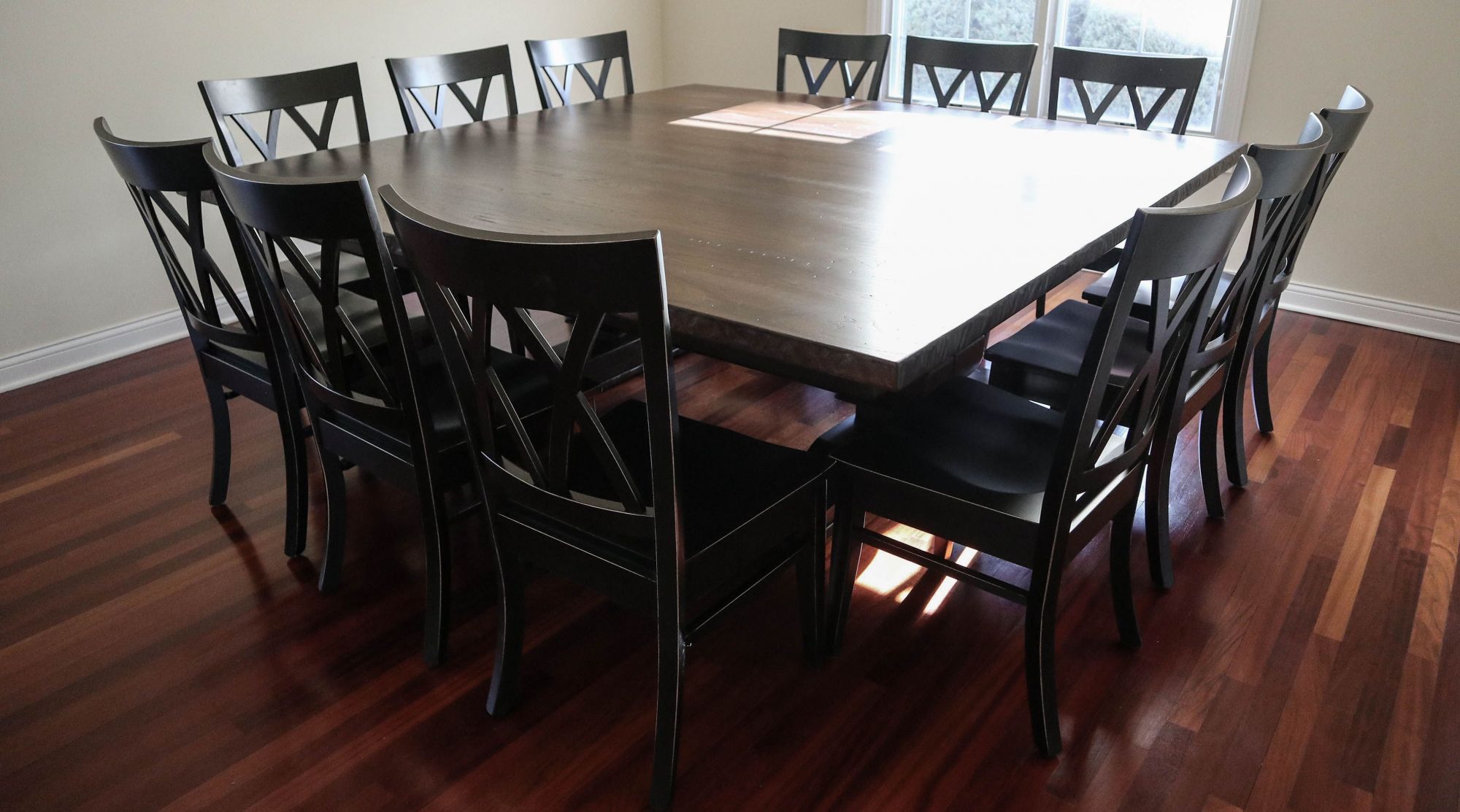 New Lenox 84x84 Large Anchor Hickory top _ feet thick top tumbled edge ...